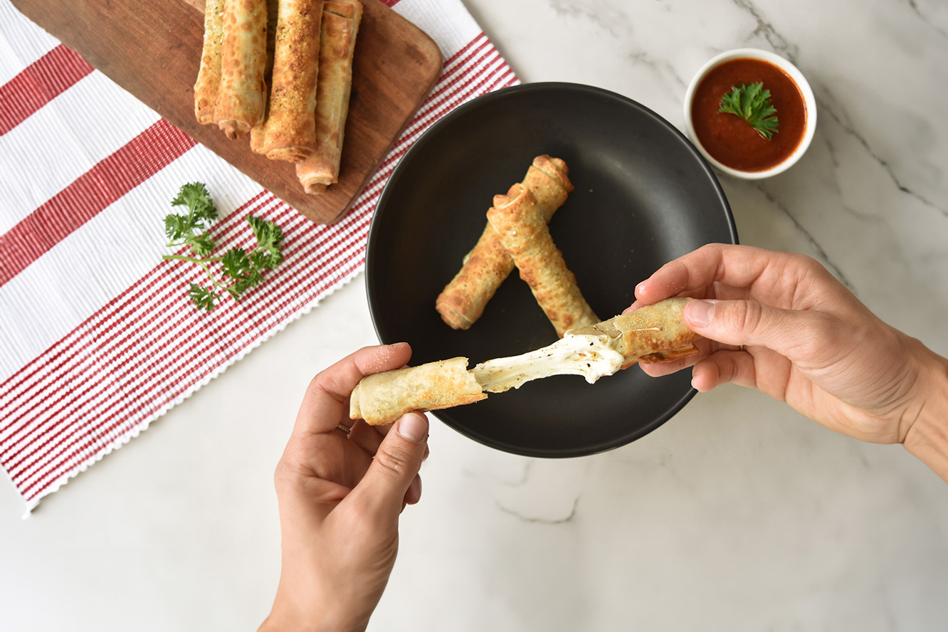 Air Fryer Spring Roll Cheese Sticks | Canadian Goodness
