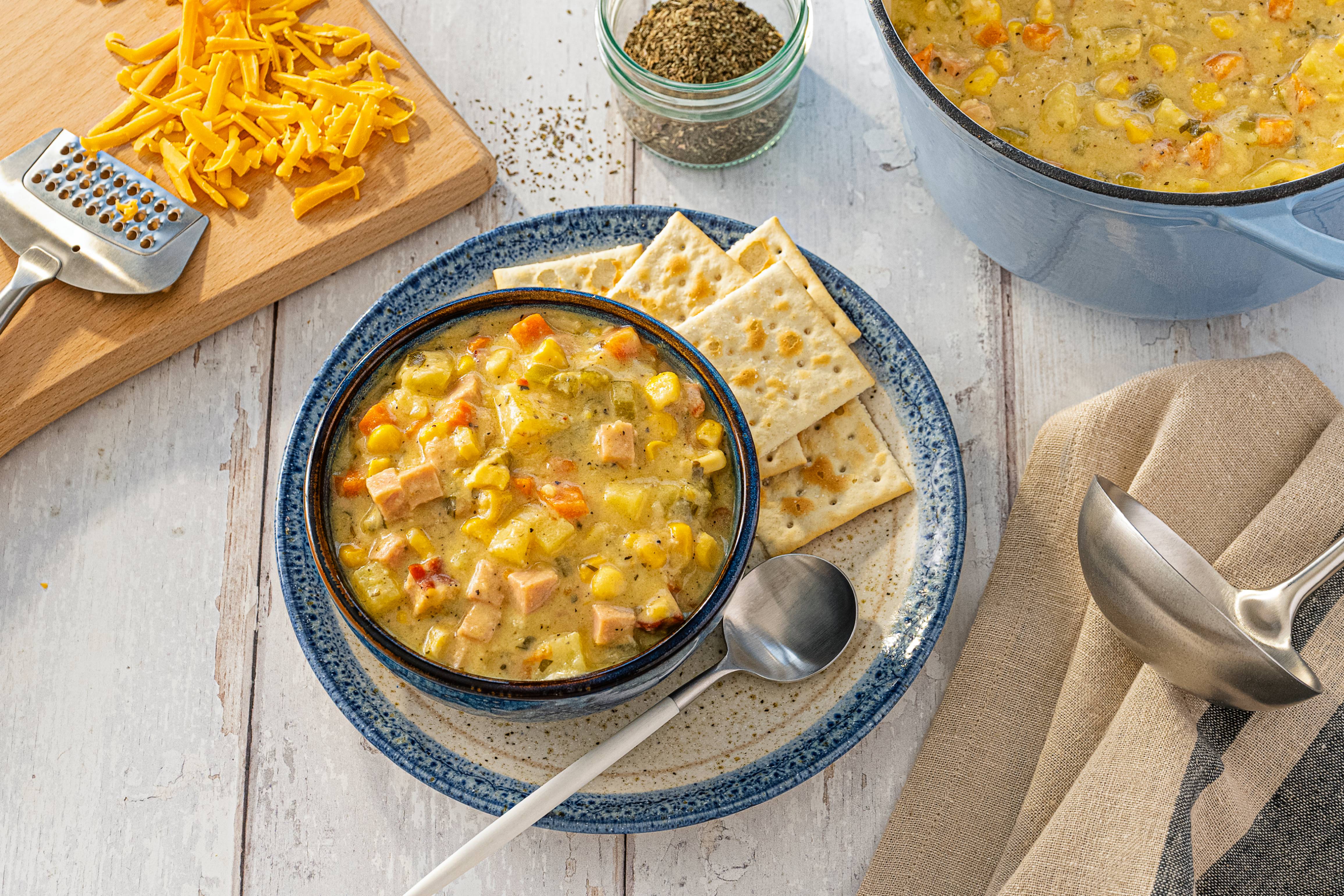 Hug-in-a-Bowl Ham & Corn Chowder | Canadian Goodness