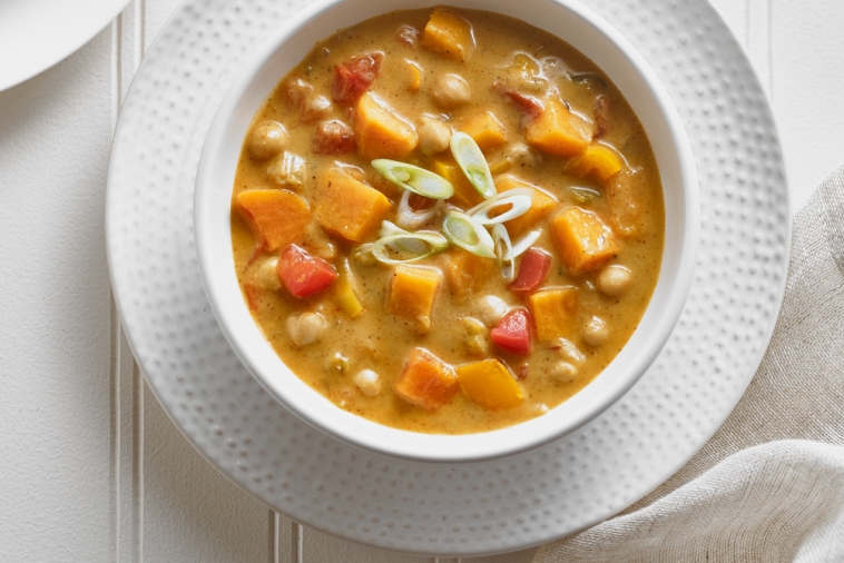 Cajun Sweet Potato and Chickpea Chowder | Canadian Goodness