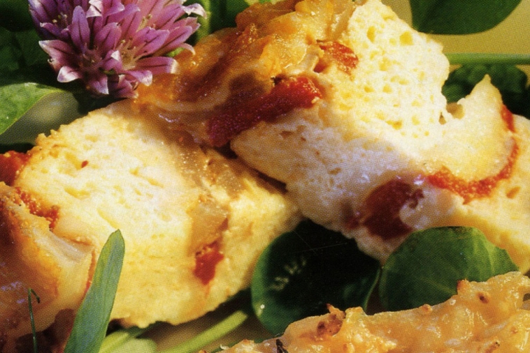 Roasted Red Pepper Bread Pudding | Canadian Goodness