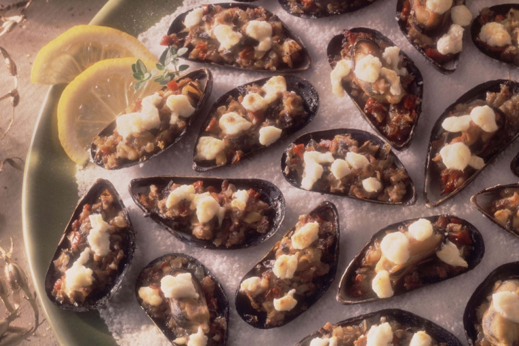 Stuffed Mussels with Parmesan and Dried Tomatoes | Canadian Goodness