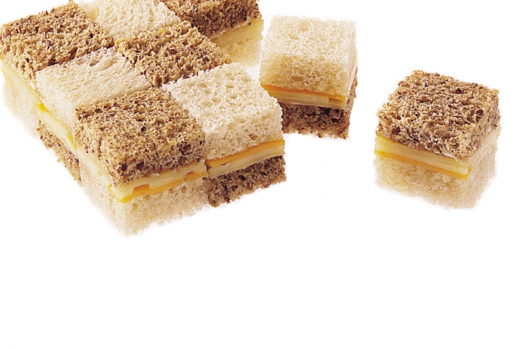 Triple Cheese Checkerboard Sandwich | Canadian Goodness