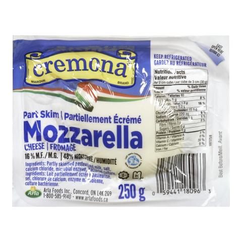 Cremona Part Skim Mozzarella 250g | Canadian Goodness