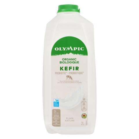 Olympic Organic Probiotic Grassfed Plain Kefir 1% M.F. 2L | Canadian ...