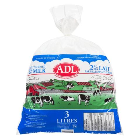ADL Partly Skimmed Milk 2% M.F. 3L | Canadian Goodness