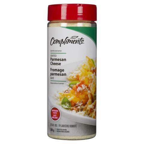 Compliments Shredded Parmesan 250g | Canadian Goodness