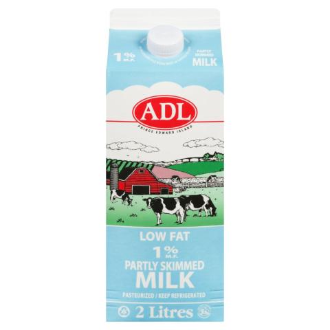 ADL Partly Skimmed Milk 1% M.F. 2L | Canadian Goodness