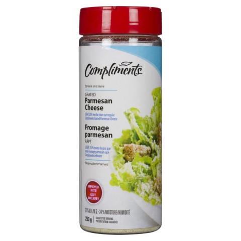 Compliments Grated Light Parmesan 250g | Canadian Goodness