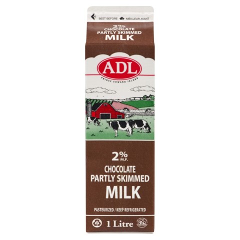 ADL Partly Skimmed Chocolate Milk 2% M.F. 1L | Canadian Goodness