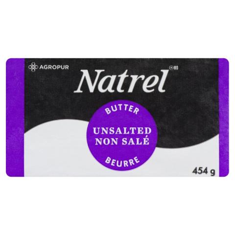 Natrel Unsalted Butter 454g | Canadian Goodness