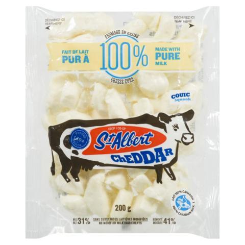 St-Albert Fresh White Cheddar Curds 200g | Canadian Goodness