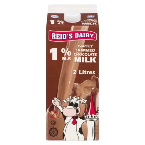 Reid's Dairy Partly Skimmed Chocolate Milk 1% M.F. 2L | Canadian Goodness