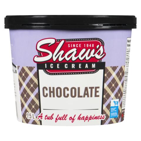 Shaw's Ice Cream Chocolate Ice Cream 1.5L | Canadian Goodness
