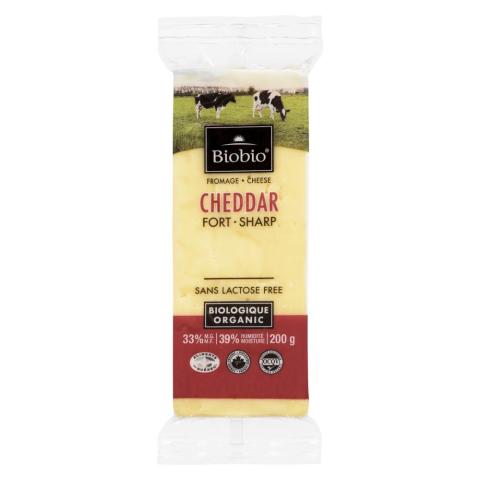 Biobio Organic Sharp Cheddar 200g | Canadian Goodness
