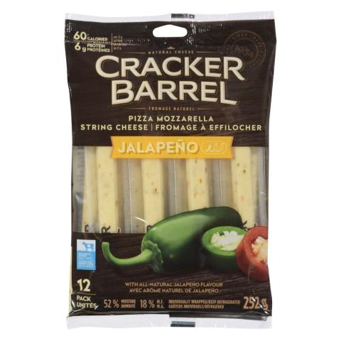 Cracker Barrel Jalapeño Pizza Mozzarella String Cheese 252g | Canadian ...