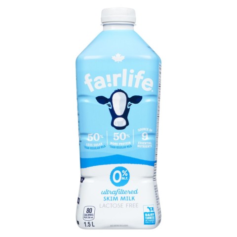 Fairlife Lactose Free Ultrafiltered Skim Milk 0% M.F. 1.5L | Canadian ...