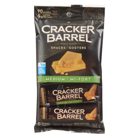 Cracker Barrel Medium Colored Cheddar Snacks 168g | Canadian Goodness