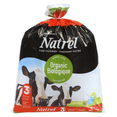 Natrel Organic Fine-Filtered Homogenized Milk 3.25% M.F. 4L | Canadian ...