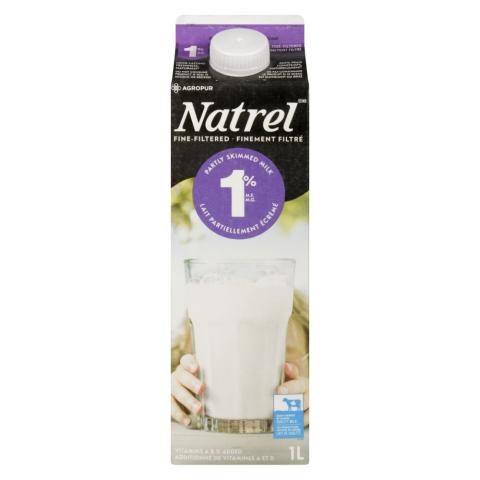 Natrel Fine-Filtered Partly Skimmed Milk 1% M.F. 1L | Canadian Goodness