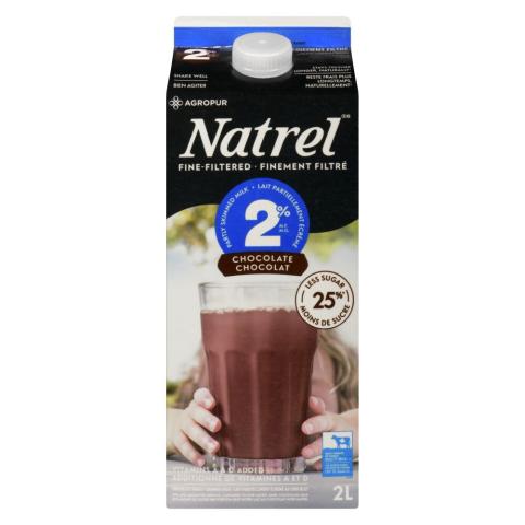 Natrel Fine-Filtered Partly Skimmed Chocolate Milk 1% M.F. 2L ...