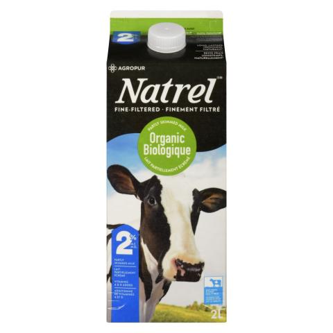 Natrel Organic Fine-Filtered Partly Skimmed Milk 2% M.F. 2L | Canadian ...