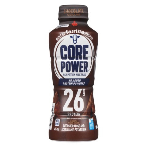 Core Power Chocolate Milkshake 1% M.F. 414ml | Canadian Goodness