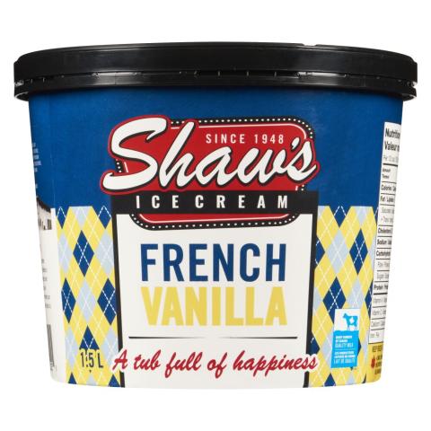 Shaw's Ice Cream French Vanilla Ice Cream 1.5L | Canadian Goodness
