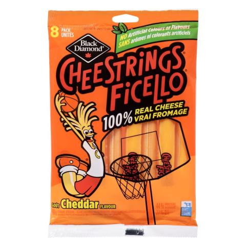 Cheestrings Coloured Cheddar Flavour Stringable Cheese 168g | Canadian ...