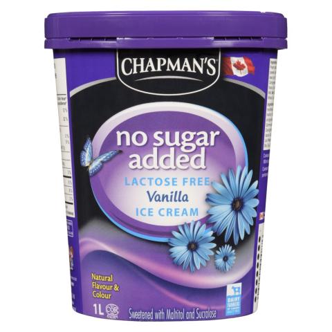 Chapman's No Sugar Added Lactose Free Vanilla Ice Cream 1L | Canadian ...