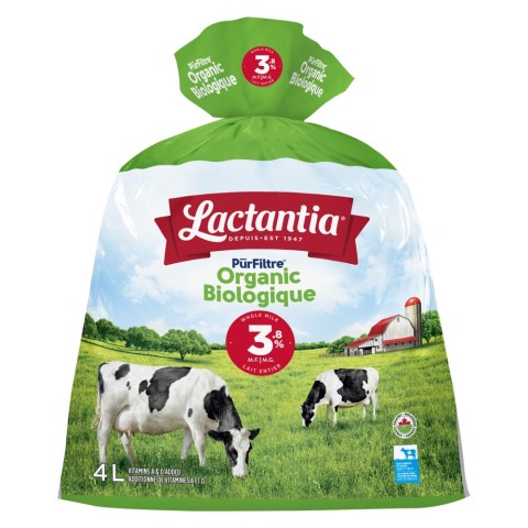 Lactantia Organic Whole Milk 3.8% M.F. 4L | Canadian Goodness