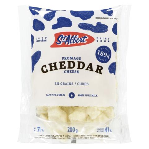 St-Albert Cold White Cheddar Curds 200g | Canadian Goodness