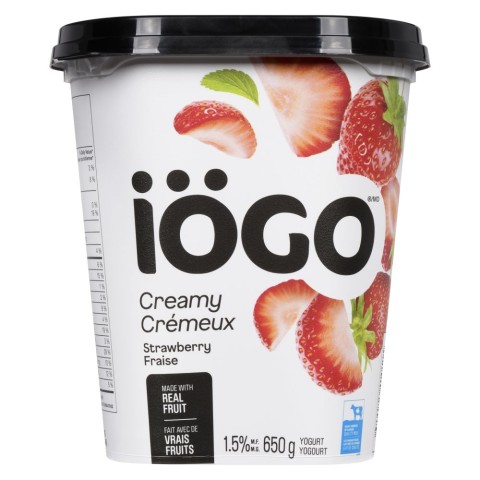 Iögo Strawberry Yogurt 1.5% M.F. 650g | Canadian Goodness