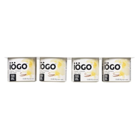 Iögo Vanilla Yogurt 1.5% M.F. 8x100g | Canadian Goodness