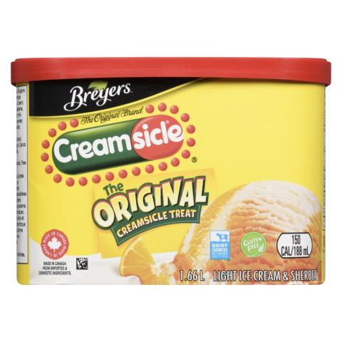 Breyers Creamsicle Light Ice Cream And Sherbet 1.66L | Canadian Goodness