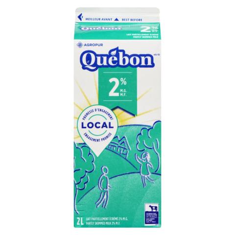 Québon Partly Skimmed Milk 2% M.F. 2L | Canadian Goodness