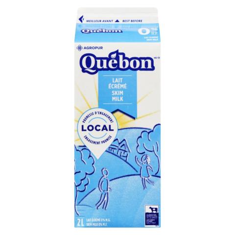 Québon Skim Milk 0% M.F. 2L | Canadian Goodness