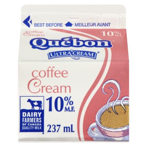 Québon Coffee Cream 10% M.F. 237ml | Canadian Goodness
