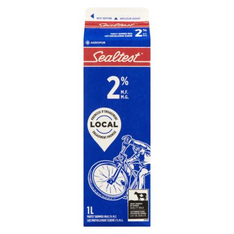 Sealtest Partly Skimmed Milk 2% M.F. 1L | Canadian Goodness