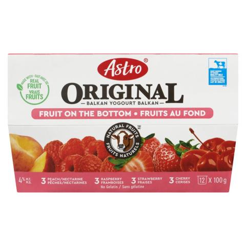 Astro Original Balkan Yogurt Fruit On The Bottom Strawberry / Raspberry ...