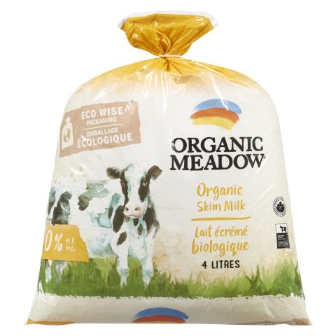 Organic Meadow Grass-Fed Organic Skim Milk 0% M.F. 4L | Canadian Goodness