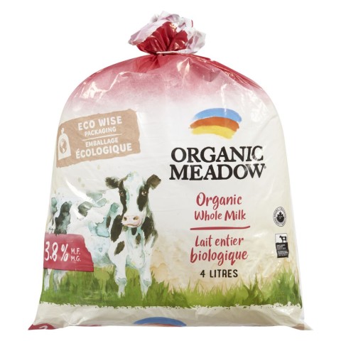 Organic Meadow Grass-Fed Organic Whole Milk 3.8% M.F. 4L | Canadian ...