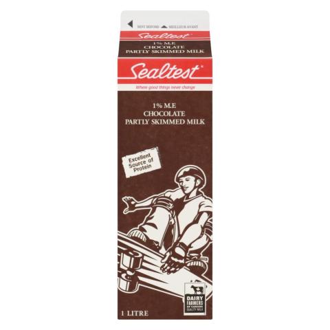 Sealtest Partly Skimmed Chocolate Milk 1% M.F. 1L | Canadian Goodness