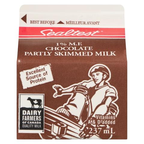 Sealtest Partly Skimmed Chocolate Milk 1% M.F. 237ml | Canadian Goodness