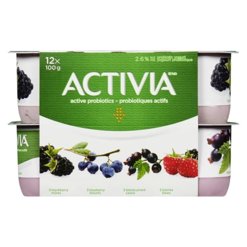 Activia Blackberry, Blueberry, Blackcurrant, Raspberry-Blackberry ...