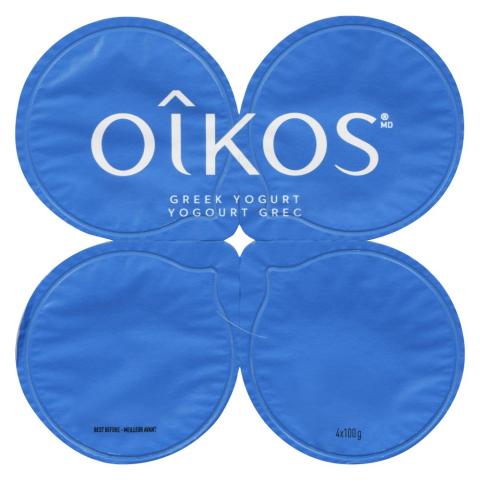 Oîkos Fruit On The Bottom Strawberry Raspberry Greek Yogurt 2% M.F ...