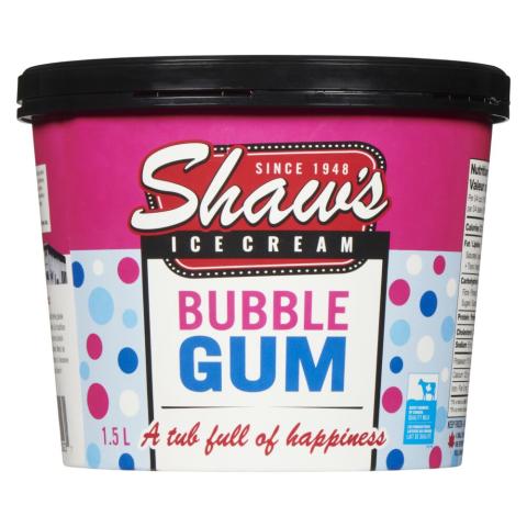 Shaw's Ice Cream Bubble Gum Ice Cream 1.5L | Canadian Goodness