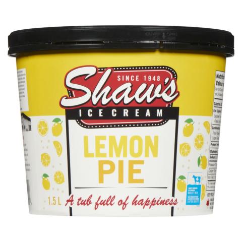 Shaw's Ice Cream Lemon Pie Ice Cream 1.5L | Canadian Goodness