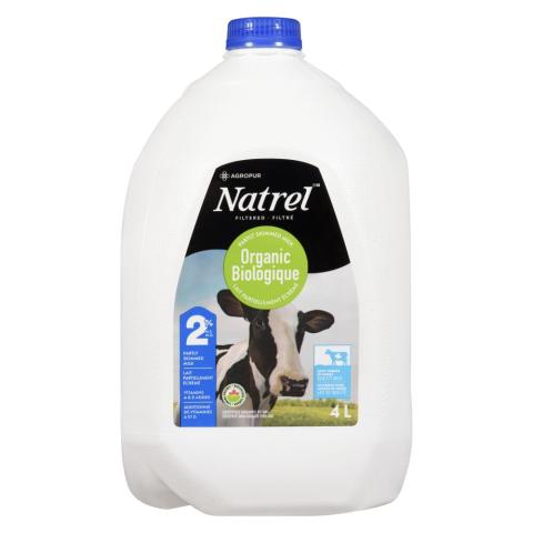 Natrel Organic Partly Skimmed Milk 2% M.F. 4L | Canadian Goodness