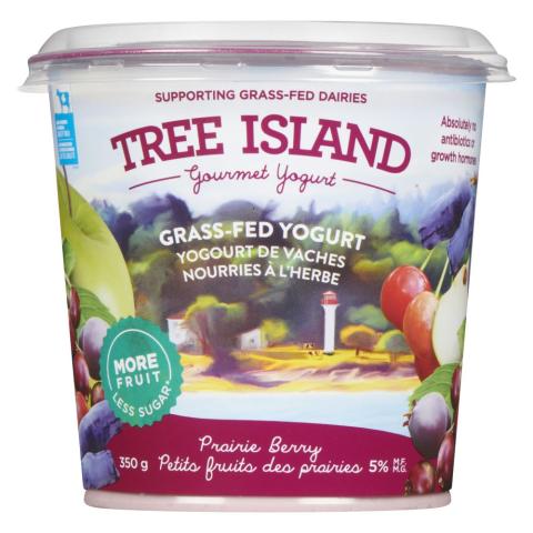 Tree Island Gourmet Yogurt Grass-Fed Prairie Berry Yogurt 5% M.F. 350g ...