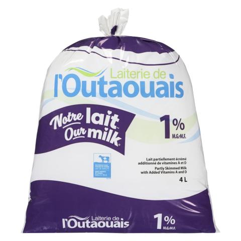 Laiterie de l'Outaouais Partly Skimmed Milk 1% M.F. 4L | Canadian Goodness